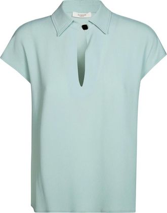 Incotex Femme, Tops, Vert, Taille: 36 FR Polo Crepe