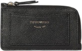 Emporio Armani Portefeuille zipp&eacute; en cuir - unisex - Accessoires - Noir - Taille: ONE Size