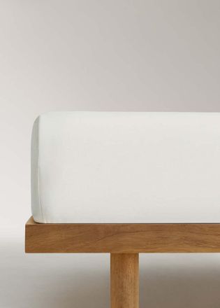 Mango Drap-housse berceau percale de coton ivoire - Home - 60x120x15cm - MANGO HOME