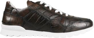 Kiton Homme, Chaussures, Brun, Taille: 43 EU Crocodile Leather Baskets