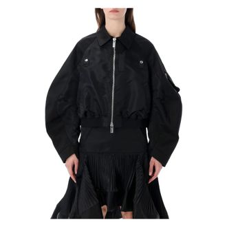 sacai Chino Nylon Bomberjacke - - Jackets - Damen - Schwarzk - M