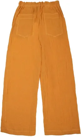 120% Lino Linen-Blend Trousers - Orange