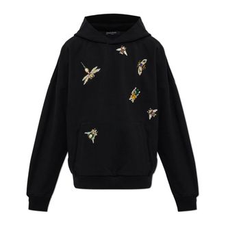 Balmain Homme, Sweatshirts et sweats &agrave; capuche, Noir, Taille: M SweaT-shirt &agrave; Appliqu&eacute;s