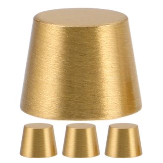 Artibetter Yardenfun 4 St&uuml;ck Messing M&ouml;belf&uuml;&szlig;e 10mm Runde Tischbeinerh&ouml;hungen aus Massivem Messing f&uuml;r Schneidebretter Holztabletts und K&uuml;chenger&auml;te Stabile Klei
