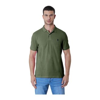 U.S.Polo Association Kurzarm Polos in Khaki - - Tops - Herren - Gr&uuml;n - M