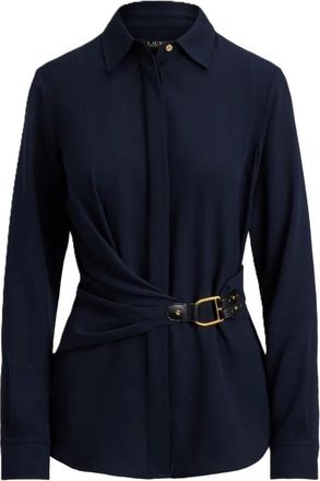 Ralph Lauren Femme, Blouses et Chemises, Bleu, Taille: 34 FR Kreshay Chemisier Manches Longues Triple Ggt-R