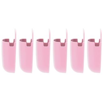 Generic 6-teiliger Fernbedienungshalter, Medienaufbewahrungsbox Zur Wandmontage, Nachttisch-Caddy, Telefonkorb mit Klebeaufkleber, Ideal f&uuml;r Zuhause, Am Bett 