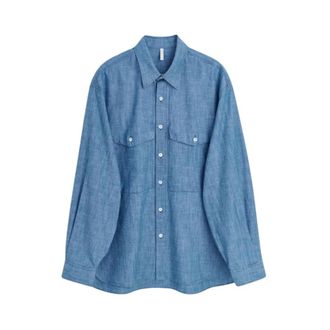Sunflower Kariertes Popeline-Hemd mit Perlmuttkn&ouml;pfen - - Blouses & Shirts - Damen - Blau - M