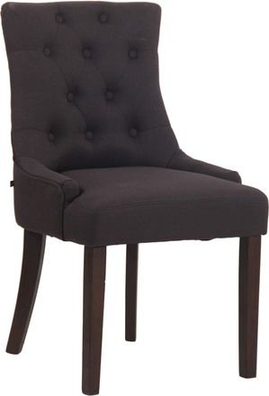 Clp Esszimmerstuhl Inverness Stoff Mit Hochwertiger Polsterung Und Stoffbezug I Polsterstuhl Mit Gestell Aus Kautschukholz I Sitzh&ouml;he Von 50 cm, Farbe:sch