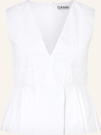 Ganni Blusentop weiss