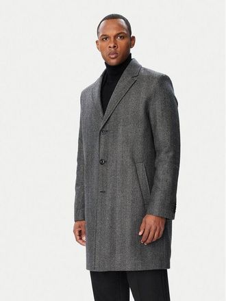 HUGO BOSS Wollmantel 50569209 Grau Regular Fit