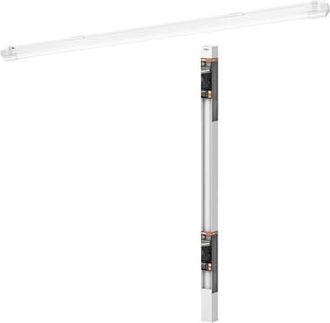 Osram LED-Lichtleiste mit hoher Lichtausbeute in Weiß mit Stahlblechgehäuse, Warmweiß, ersetzt T8-Leuchten, IP20-Schutz für Innenräume