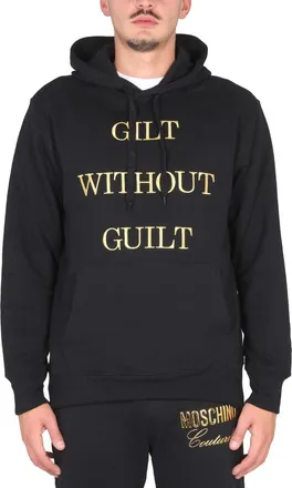 Moschino Cotton Hooded Sweatshirt - Black