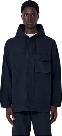 Margaret Howell Homme, Vestes, Bleu, Taille: L Veste utilitaire &agrave; capuche