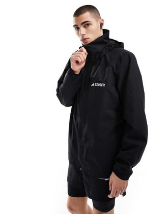 adidas adidas - Outdoor Terrex - T-shirt &agrave; imprim&eacute; devant - Noir