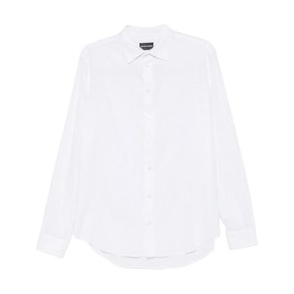 Emporio Armani Lang&auml;rmeliges Hemd - - Shirts - Herren - Wei&szlig; - 2XL