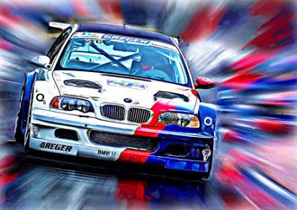 Calvendo Poster 84,1 x 59,4 cm Querformat Die 3er Serie von BMW ist seit Jahrzehnten erfolgreich im Motorsport| Bilder, Kunstdruck, Wandbild, Wanddeko, Prints 