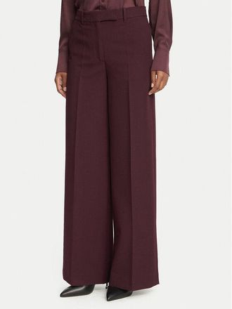 Tommy Jeans Stoffhose Tuxedo WW0WW51858 Dunkelrot Wide Leg