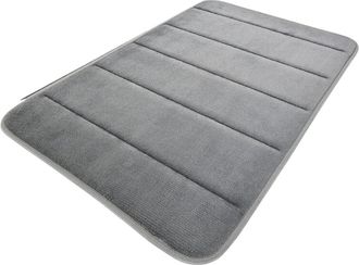 Generic Anti-Rutsch-Matte aus Korallensamt for Badezimmer, schnelle Wasseraufnahme, trockene Maschinenw&auml;sche, Toilette(Grey,500MMx800MM)