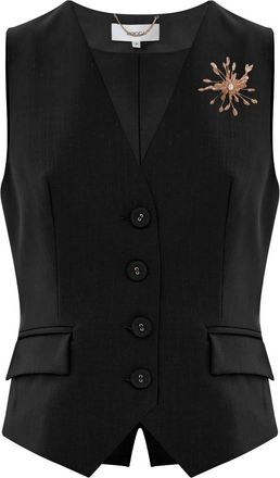 Kocca Femme, Vestes, Noir, Taille: 36 FR Gilet sans Manches