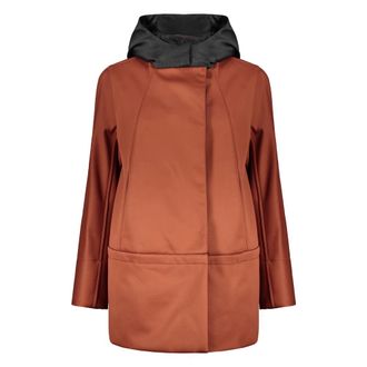 Moorer Woll-Doppelreihermantel mit abnehmbarer Kapuze - - Coats - Damen - Braun - S