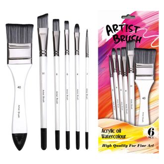 Generic Professionelles Kunstpinsel-Set - tragbares Malset mit 6 Teilen, weiche Künstlerpinsel-Kollektion | Aquarell aus Acryl, Ölfarben bietet Anfänger, Pins