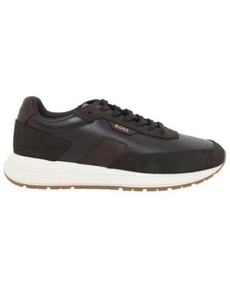 HUGO BOSS Sneaker aus einem Leder-Mix mit Kontrast-Details in