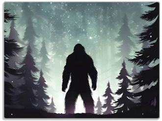 Wallario Glasunterlage/Schneidebrett aus Glas, Begegnung im Sternenwald, Gr&ouml;&szlig;e 30 x 40 cm, Kratzfest, aus Sicherheitsglas