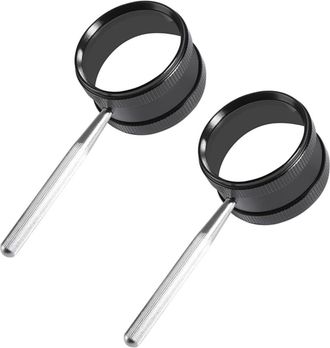 NUOBESTY 2stücke Runde Schmuck Lupen Optische Linse Handlupe Für Identifikation Und Beobachtung Von Gegenständen Mit Ergonomischem Griff Für Zuhause Und Unterw