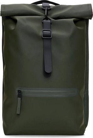 Rains Gr&uuml;ner Rolltop-Rucksack mit Laptopfach - - Bags - Damen - Gr&uuml;n - ONE SIZE