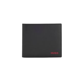 HUGO BOSS Leder-Bifold-Geldb&ouml;rse mit M&uuml;nzfach - - Accessories - Herren - Schwarzk - ONE SIZE