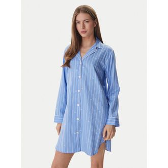 Lauren Ralph Lauren Nachthemd ILN32490 Blau Relaxed Fit