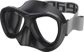 Seac Amalfi, Zweiglas Silikon-Schnorchelmaske, schwarz