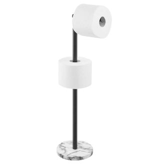 mDesign Toilettenpapierhalter frei stehend - moderner Papierrollenhalter für Badezimmer & Gäste-WC - stilvoller Klopapierhalter aus rostbeständigem Metall - m