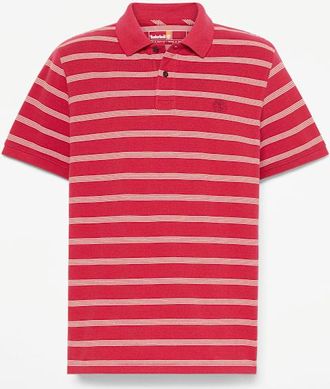 Timberland Millers River Kurzarm-Polohemd mit Streifen f&uuml;r Herren in Rot, Herren, Rot, Gr&ouml;&szlig;e