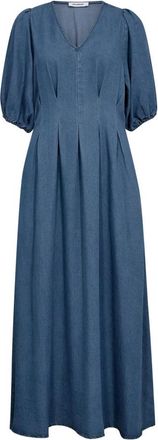 Co'Couture Femme, Robes, Bleu, Taille: 42 FR Robe Plissée Bleu Denim