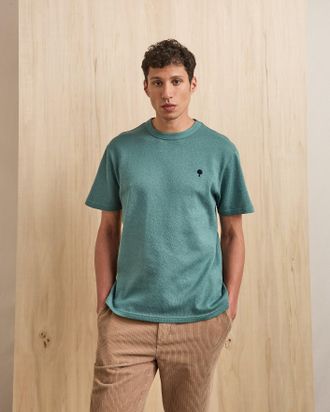 Faguo T-shirt vert clair coton