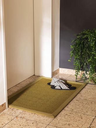 benuta Nest Sisal Naturfaser Teppich Sana - Grün 40x60 cm - Robuster Teppich für Esszimmer & Wohnzimmer - 100% Sisal Naturfaser - Zeitloses Design