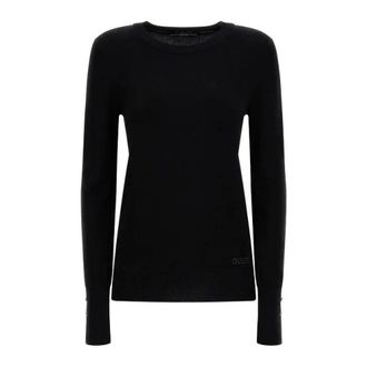 Guess Femme, Pulls, Noir, Taille: 42 FR Tricots ras du cou