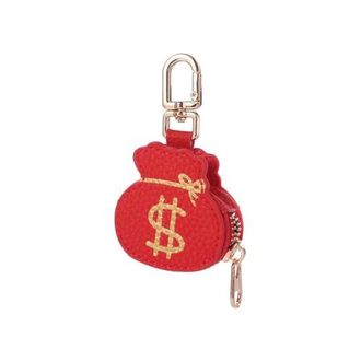 Generic Porte-cl&eacute;s exquis en cuir PU avec pendentif panda de dessin anim&eacute;, mignon animal de dessin anim&eacute;, porte-cl&eacute;s, accessoires de sac, cadeaux, Rouge, tail