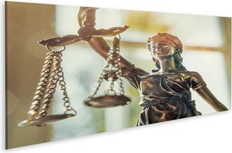 Islandburner Bild Bilder auf Leinwand Die Statue der Gerechtigkeit - Lady Justice oder Iustitia/Justitia die r&ouml;mische G&ouml;ttin der Gerechtigkeit Wandbild Poster Lein