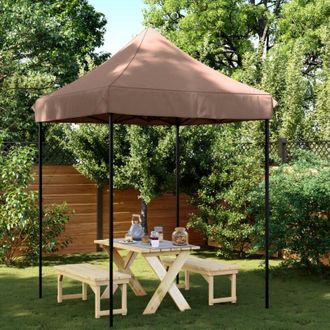vidaXL Vidaxl - Tente de r&eacute;ception pliable escamotable marron 200x200x306 cm