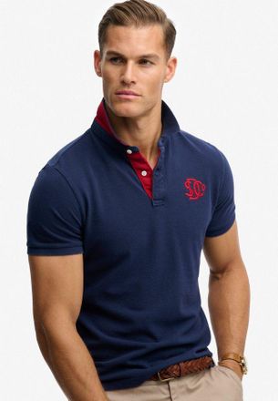 Superdry Poloshirt PIQUE MONOGRAM POLO Baumwolle, relaxed fit