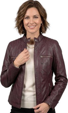Jilani Lederjacke Frieda Jilani Collection - Damen Lederjacke Lammnappa burgundy
