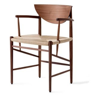 & Tradition Chaise Drawn HM4 en bois avec accoudoirs & Tradition