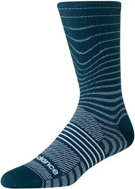 New Balance Unisexe Pro Run Crew Socks 1 Pair en Vert/Blanc, Nylon, Taille XL