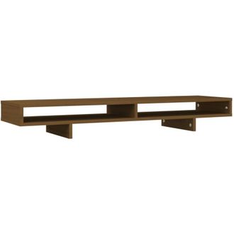 vidaXL Vidaxl - Monitorst&auml;nder Honigbraun 100x27x14 cm Massivholz Kiefer