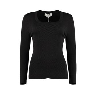 Msgm Luxuri&ouml;ser schwarzer Pullover - - Knitwear - Damen - Schwarzk - M