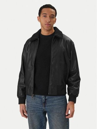 Calvin Klein Jeans Jacke aus Kunstleder LV04RE403G Schwarz Regular Fit