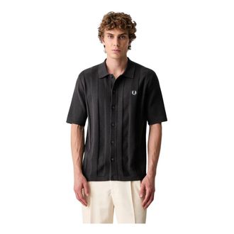 Fred Perry Homme, Chemises, Gris, Taille: 2XL Short Sleeve Chemises